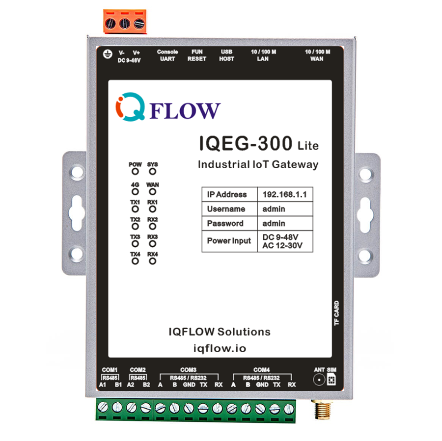 IQEG-300 Lite IoT Intelligent Edge Gateway Node-Red WiFi 4G – IQFlow Solutions